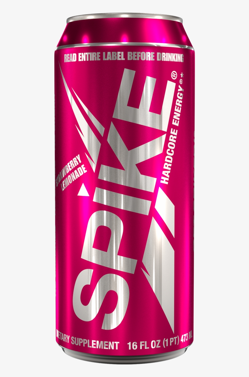 Spike Hardcore Energy Strawberry Lemonade - Spike Energy Drink Red PNG ...