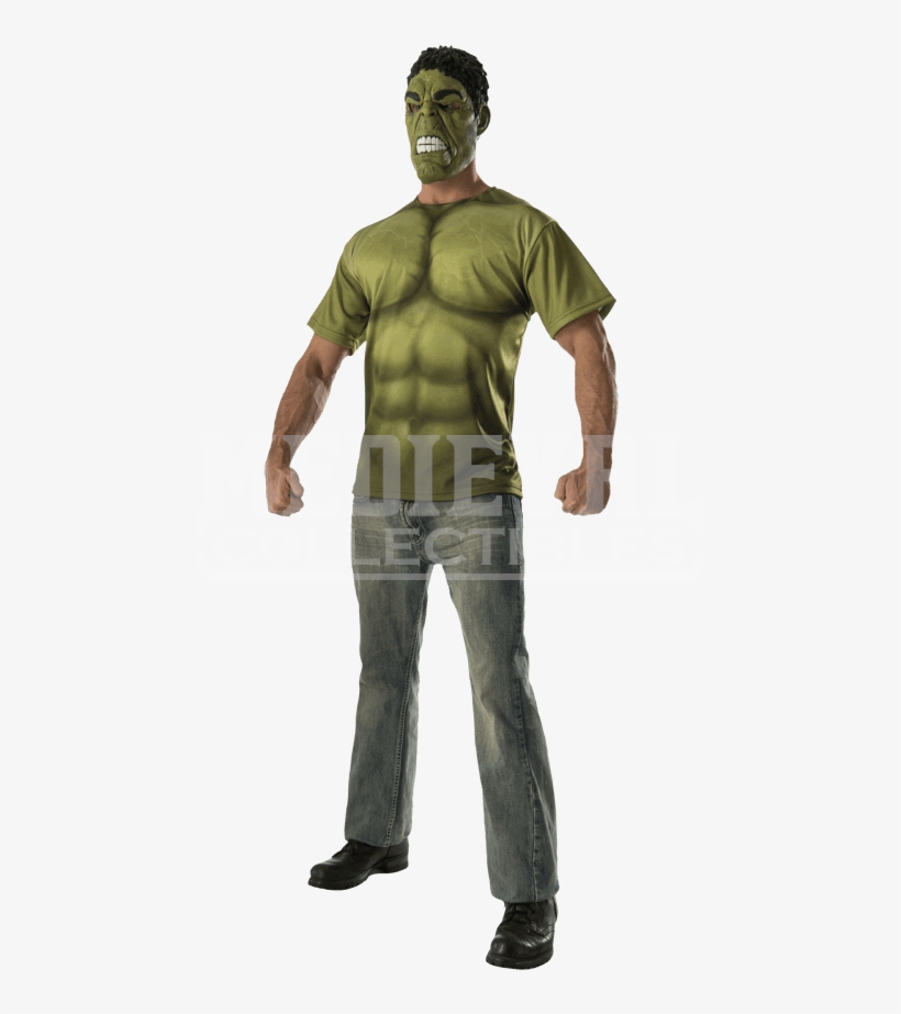Adult Avengers 2 Hulk Costume Top And Mask Set - Incredible Hulk ...