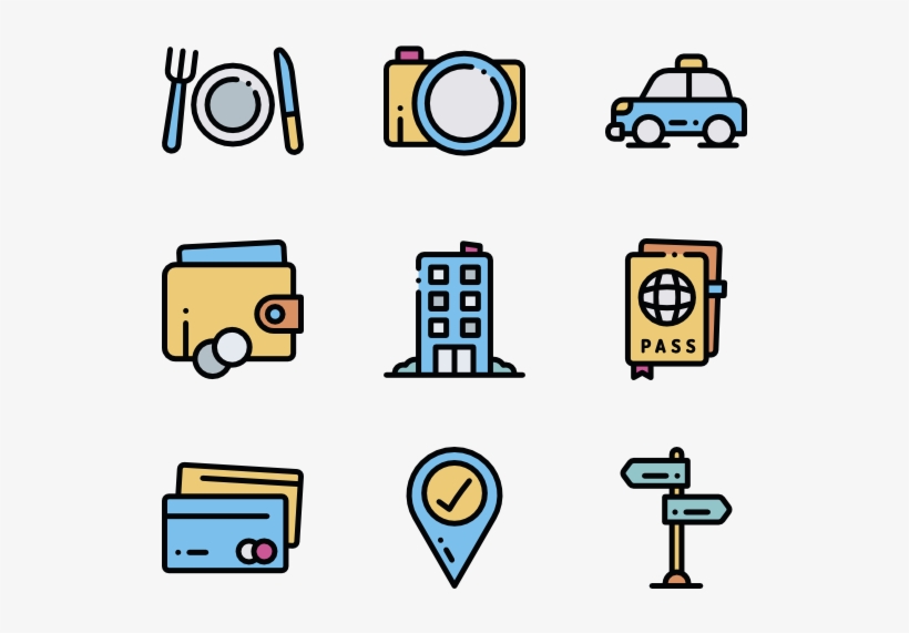 Travel 50 Icons - Travel Icon Transparent Background PNG Image ...