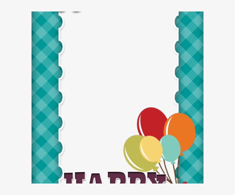 Simple Birthday Frame With Ballons - Simple Birthday Photo Frame PNG ...