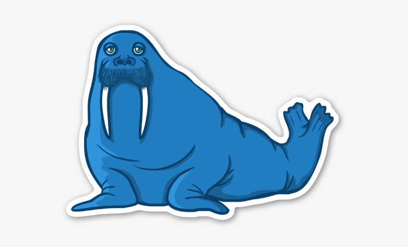 Download The Blue Walrus Sticker - Blue Walrus | Transparent PNG ...