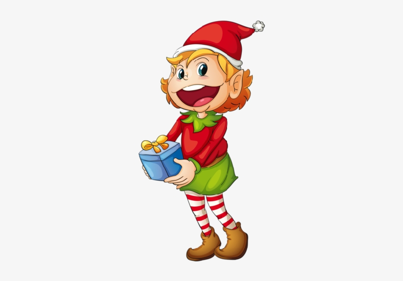 Christmas Cute Elf Clipart - Christmas Elves Laughing PNG Image ...