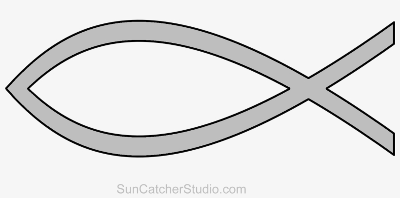 Download Fish Symbol - Christian Fish Outline | Transparent PNG ...