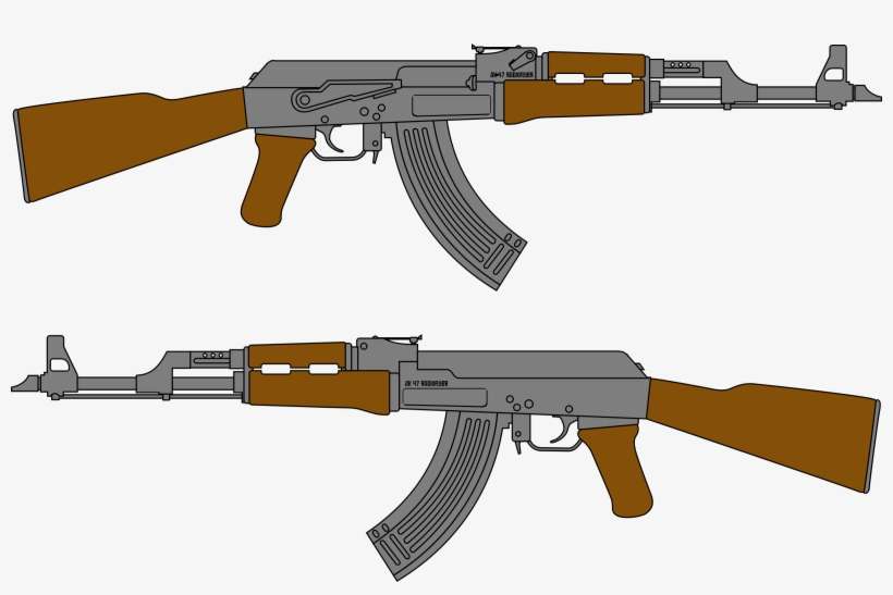 Free Vector Ak Rifle Vector Drawing Clip Art - Ak 47 Drawing Png PNG ...