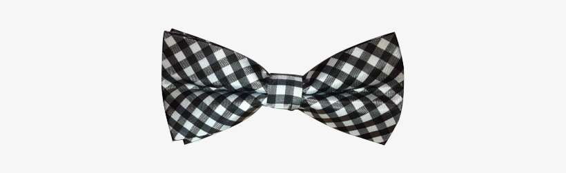 Hautebutch Black And White Checkered Bow Tie - Checked Bow Tie Png PNG ...