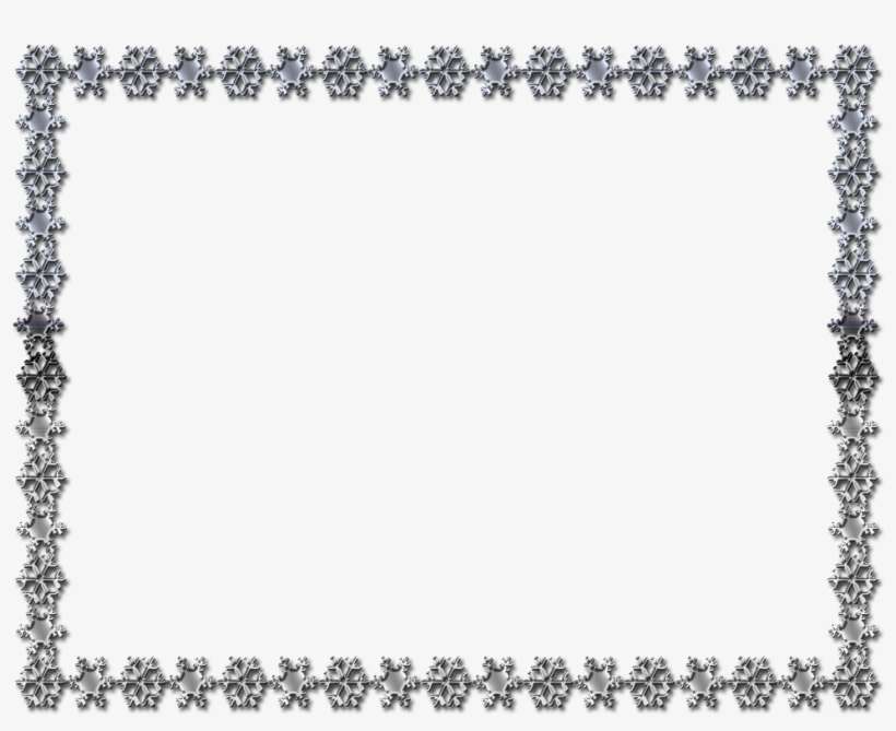 Snowflake Border Black And White - Rhinestone Diamonds Transparent ...