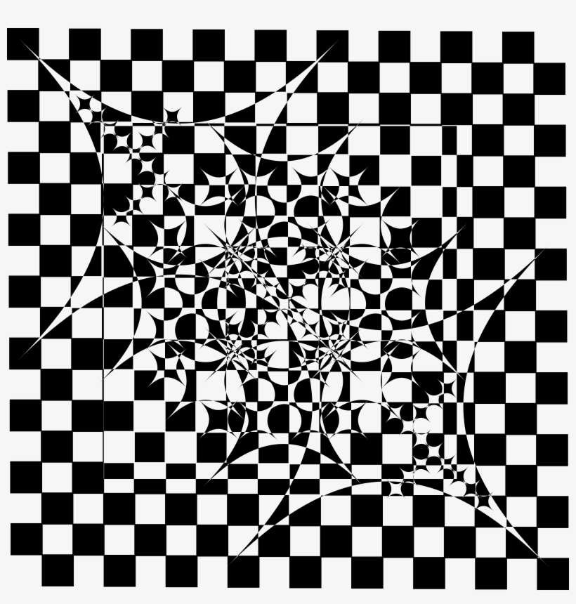 Checkered Vector Black And White Image Transparent - Black And White ...