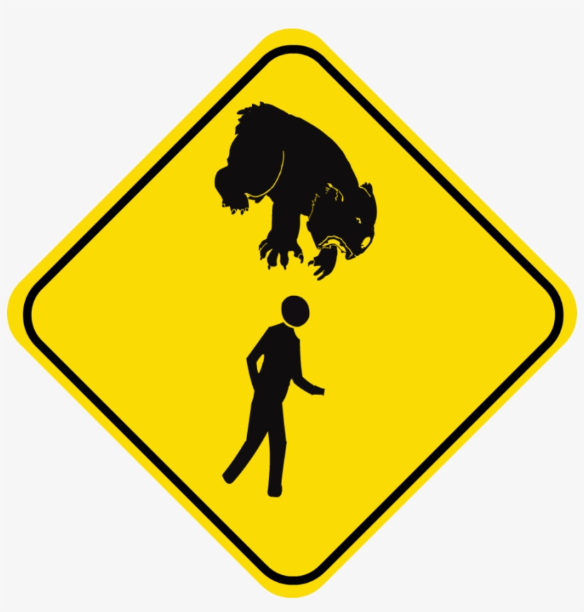 Download Drop Bear Sign - Drop Bear Warning Sign | Transparent PNG ...