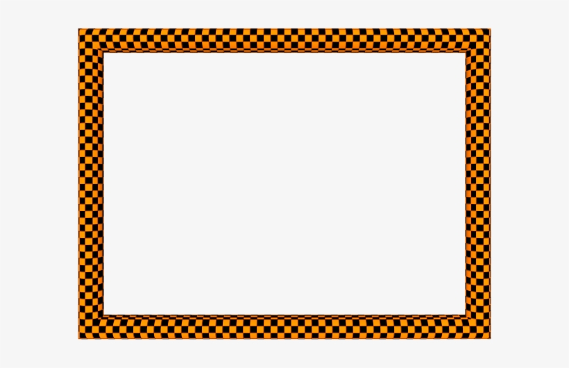 Orange Black Funky Checker Rectangular Powerpoint Border - Black And ...