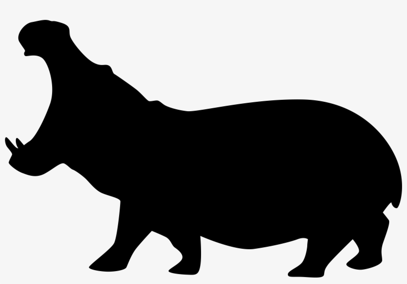 Hippo Silhouette At Getdrawings - Hippo Silhouette Clip Art PNG Image ...