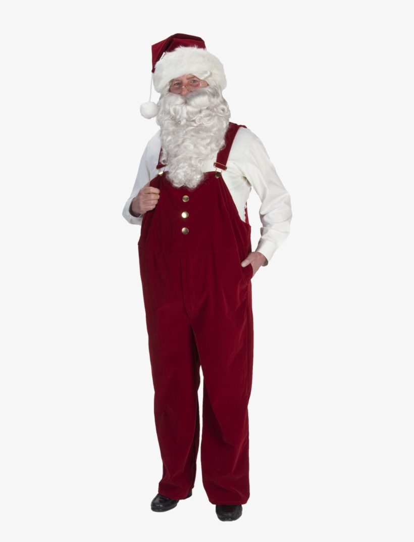 Download Nostalgic Santa Suit - Burgundy Velvet Santa Claus Overalls ...
