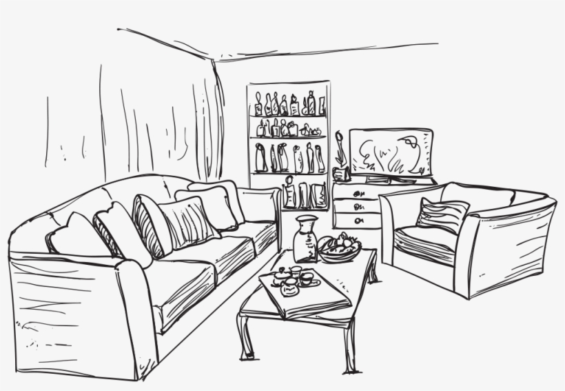 Vector Freeuse Download Outstanding Drawings Of Living - Interior ...