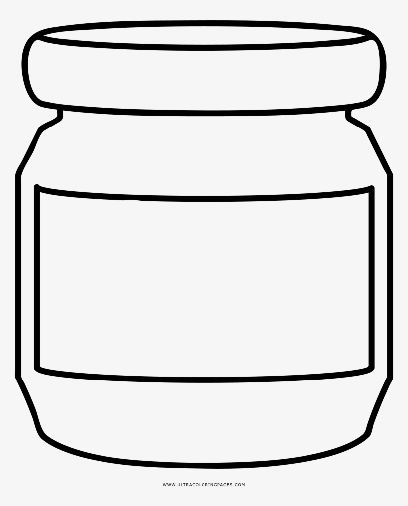 Empty Jar Coloring Page Ultra Coloring Pages - Jar Drawing PNG Image ...