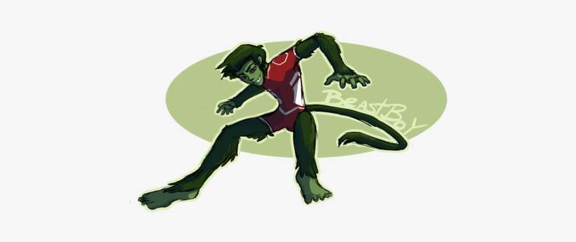 Beast Boy Is A Member Of The Team - Beast Boy With A Tail PNG Image ...
