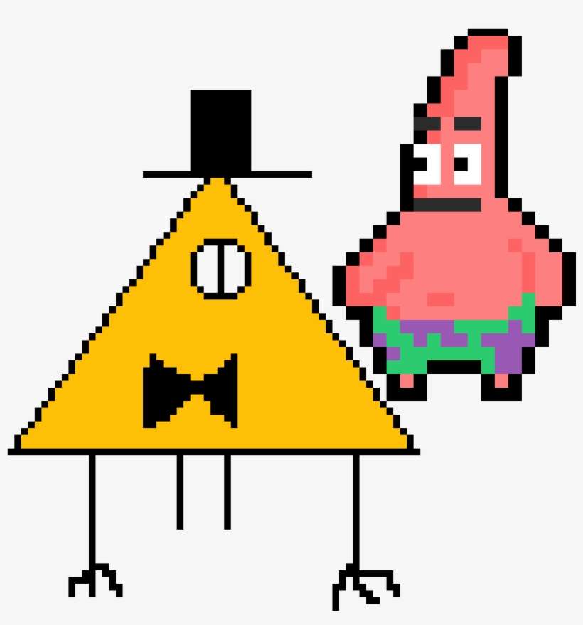 Bill Cipher And Patrick Star - Patrick 8 Bit PNG Image | Transparent ...