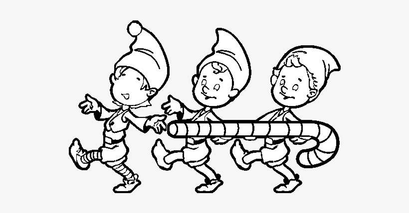 Download Three Christmas Elves Coloring Page - Christmas Elves ...