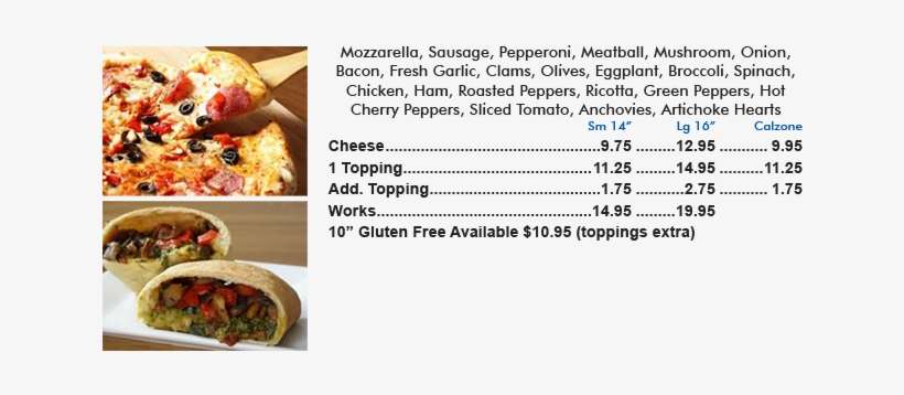 Download Pizza Toppings & Calzone Fillings - Pizza | Transparent PNG ...