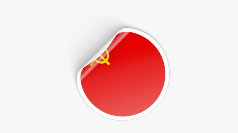 Illustration Of Flag Of Soviet Union - Round Sticker Icon Png PNG Image ...