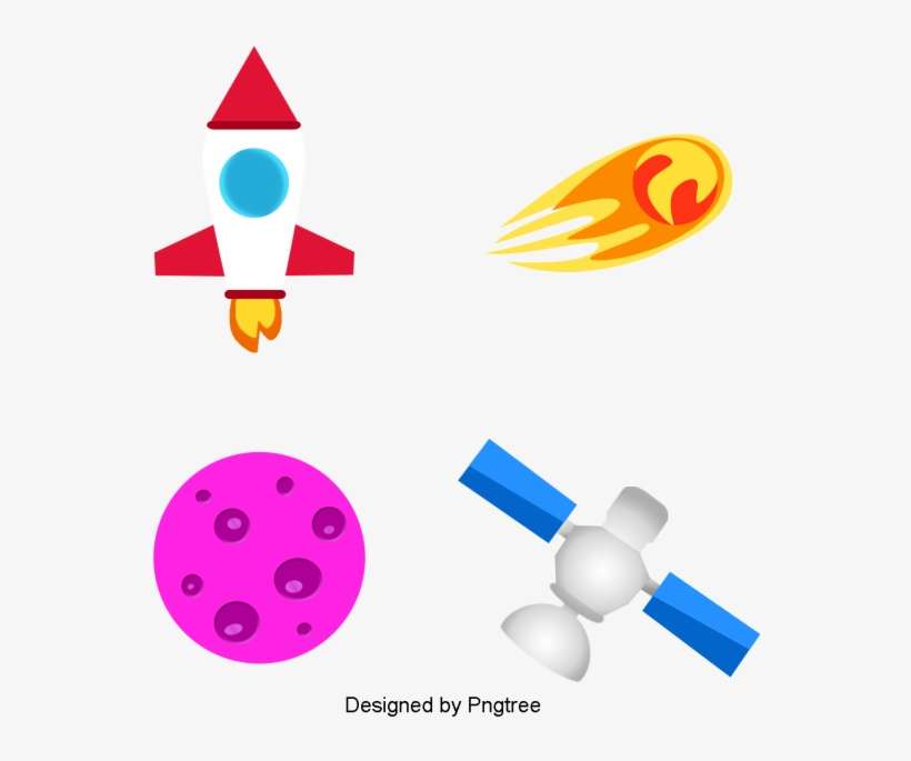Download Cartoon Geometry Flat Cosmic Rocket, Cartoon, Geometry ...