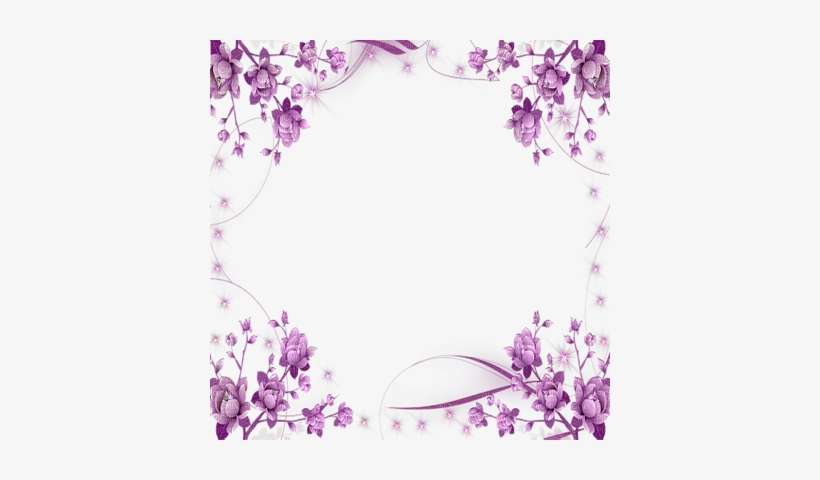 Purple Flower Frame - Purple Flower Frame Png PNG Image | Transparent ...