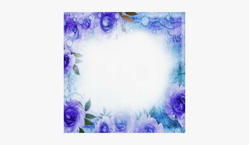 Soave Frame Vintage Transparent Flowers Rose Purple - Blue Roses Frame ...