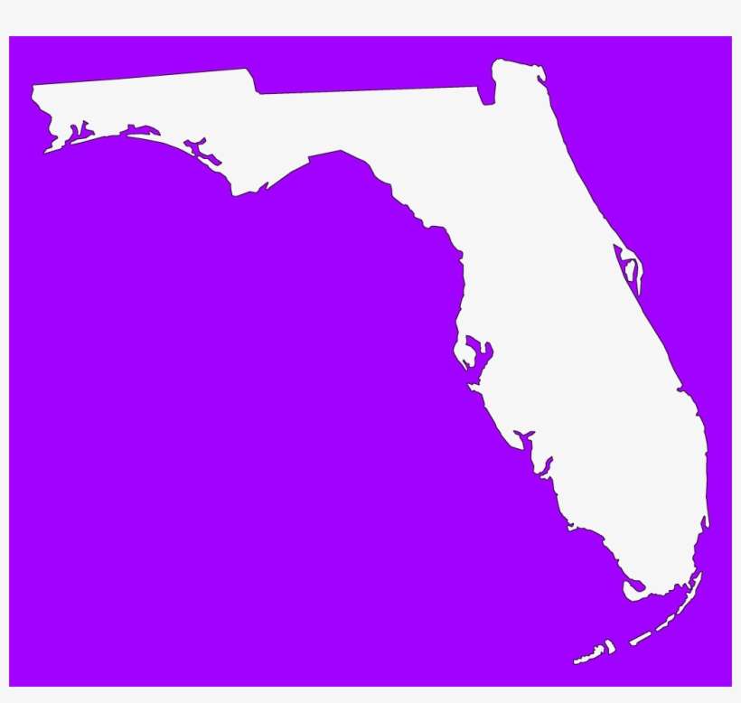 Download A Plain Frame Map Of Florida - Florida Png | Transparent PNG ...