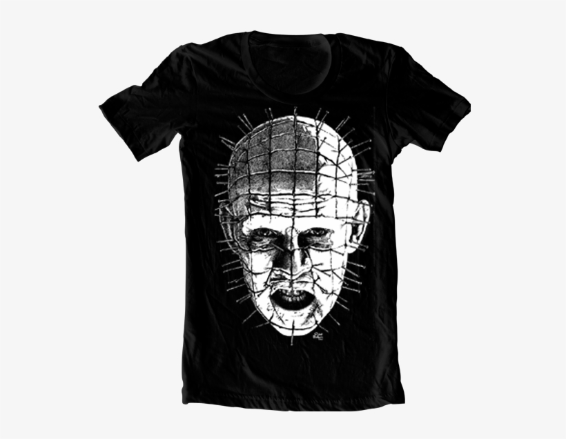 Pinhead Hellraiser T-shirt - Black Shirt With Design PNG Image ...