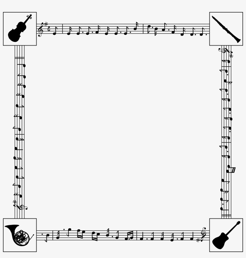 Banner Royalty Free Stock Frame Icons Png Free And - Musical Frame Png ...