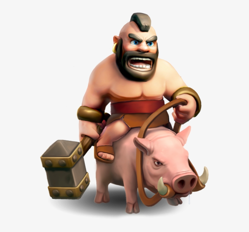 White Hog Rider = Best Hog Rider - Hawk Rider Clash Of Clans PNG Image | Transparent PNG Free ...