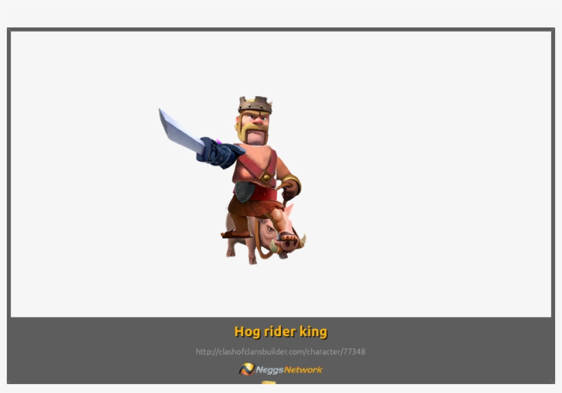 Download Hog Rider King - Clash Of Clans | Transparent PNG Download ...