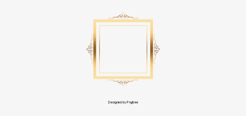 Vector Gold Pattern Frame, Golden, Gold Frame, Gold - Motif PNG Image ...