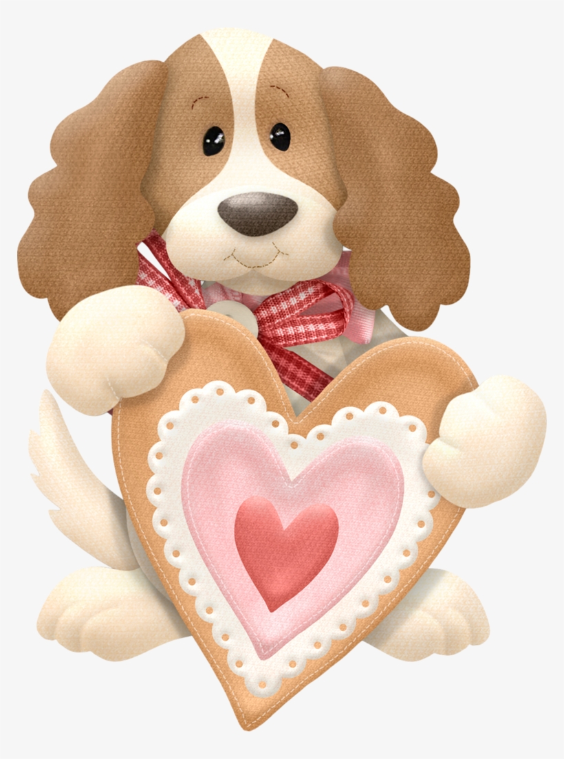 Puppy With Heart Clip Art Valentine Dog, Valentines - Dog Valentine's ...