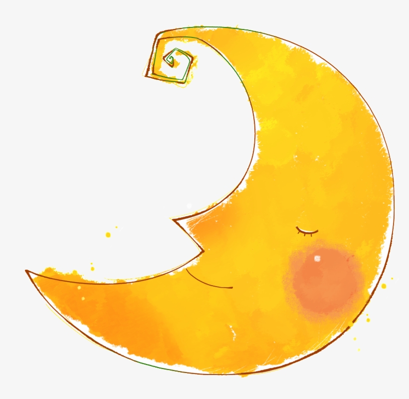 This Graphics Is Simple Moon Transparent Decorative - 月亮 素材 PNG Image ...