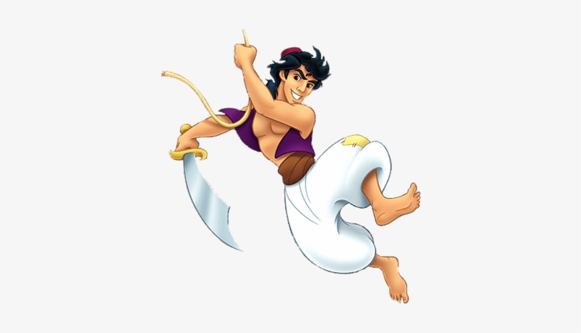 Aladdin Hanging On A Rope - Aladim Desenho PNG Image | Transparent PNG ...