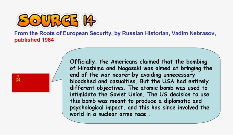 The Following Pages Contain A Number Of Sources Written - Atomic Bomb ...