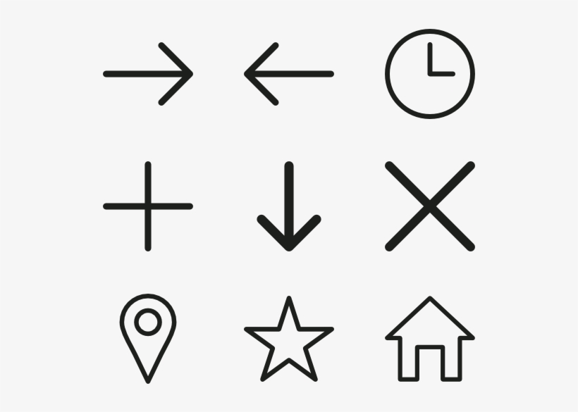 Simple Icon Set - Vector Graphics PNG Image | Transparent PNG Free ...