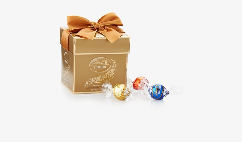 Classic Lindor Gift Box - Lindt Present PNG Image | Transparent PNG ...
