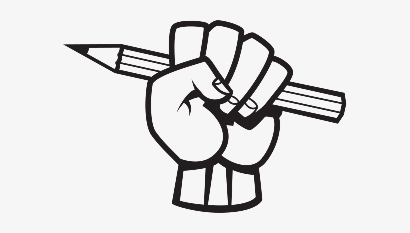 Vector Hand - Hand Holding Pencil Vector PNG Image | Transparent PNG ...