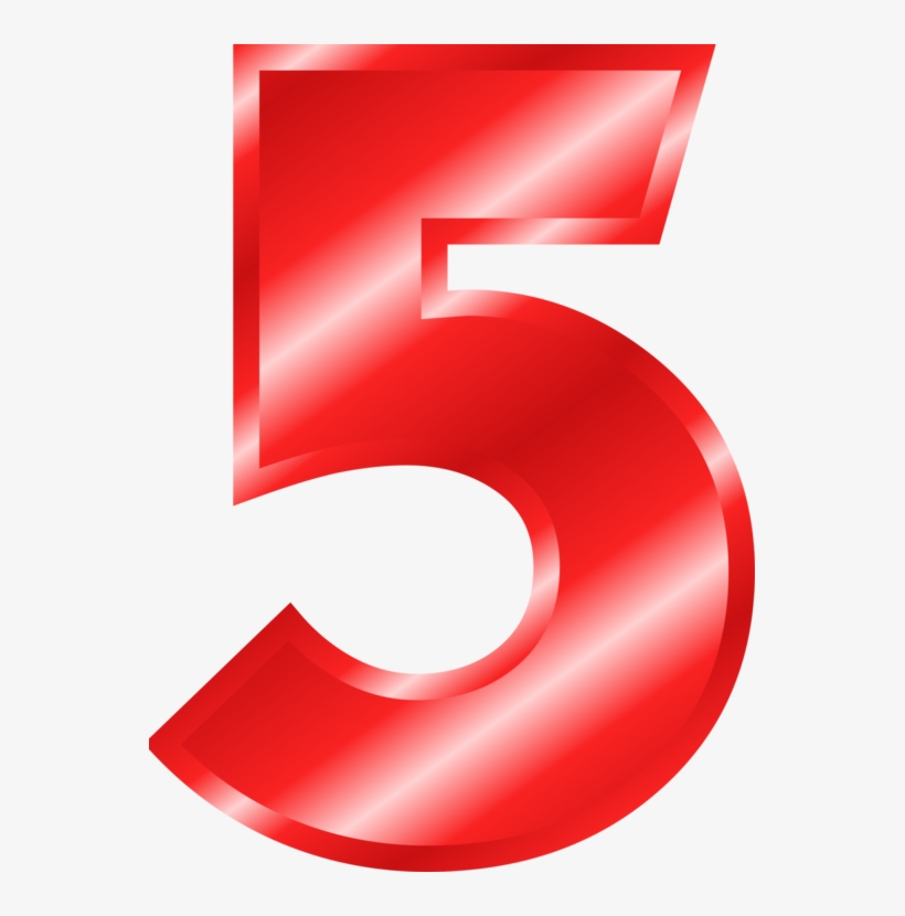 Download Number Red Numerical Digit Download Symbol - Red Number 5 ...