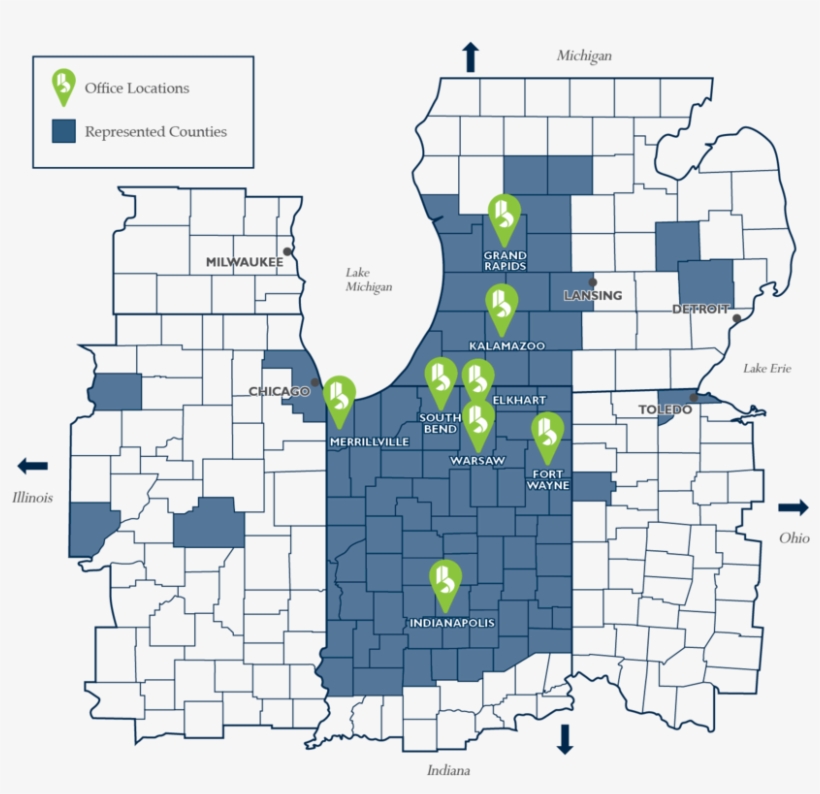 Download Wide Reach Map 2017 Pins - County Ohio | Transparent PNG ...