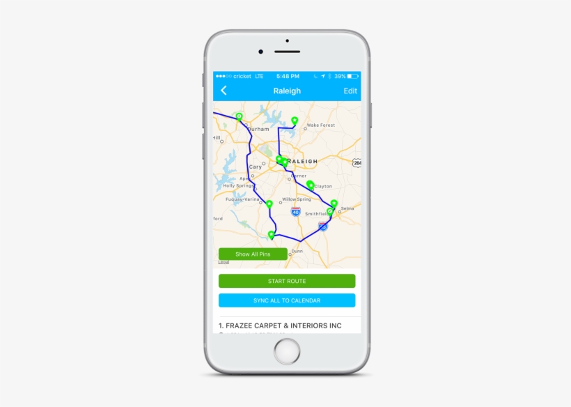 Download Iphone Showing The Route Optimization Feature On Map - Route ...