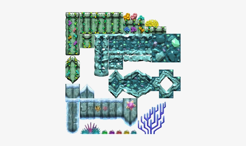 Underwater - Png - Nsmb Underwater Tileset PNG Image | Transparent PNG ...