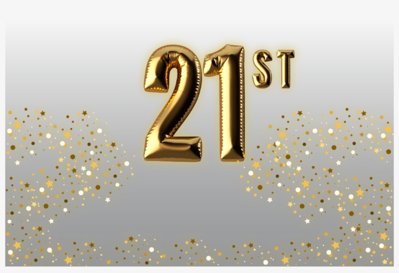 Download 21st Golden Balloons - Graphic Design | Transparent PNG ...