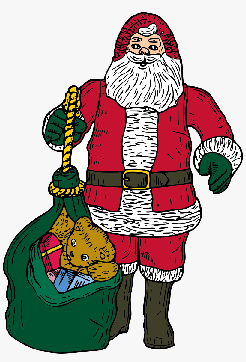 Santa And Bag Svg Vector File, Vector Clip Art Svg - Animated Christmas ...