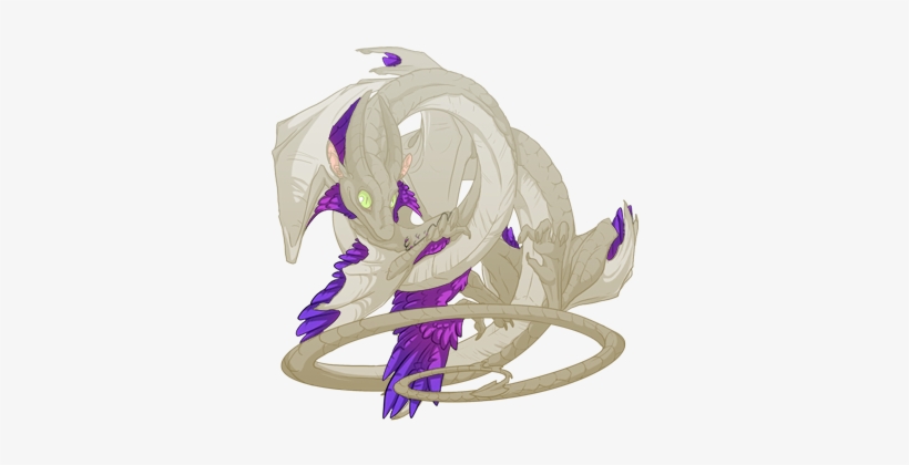 Orchid Feathered Wings Spiral M - Flight Rising Spiral Outfit PNG Image ...