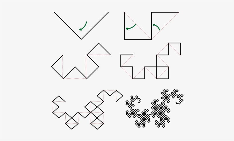 Dragon Curve - Dragon Curve 3rd Iteration PNG Image | Transparent PNG ...