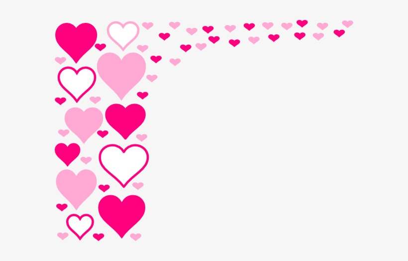 Heart Borders Png - Valentines Heart Border Transparent PNG Image ...