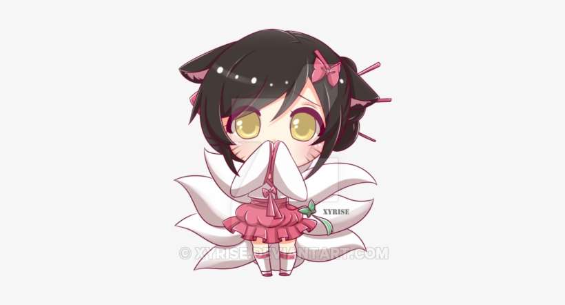 Download Challenger Drawing Ahri - Midnight Ahri Chibi | Transparent ...