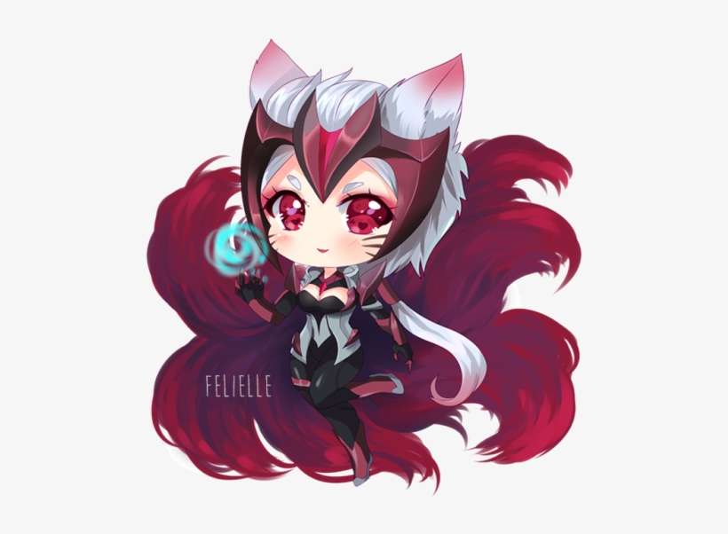 Download ) Chibi Challenger Ahri - Challenger Ahri Chibi | Transparent ...
