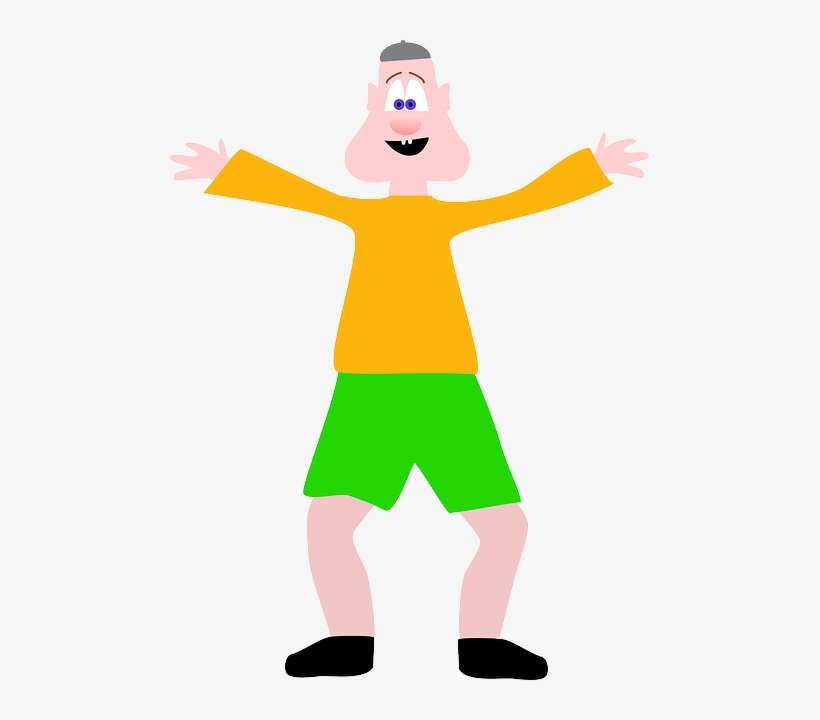 Green, Open, Happy, Kid, Kids, Face, Orange, Body, - Kid Clipart PNG ...